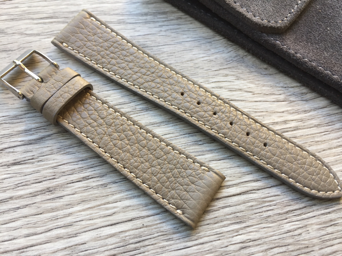 Luxury elegant leather watch strap, Stone