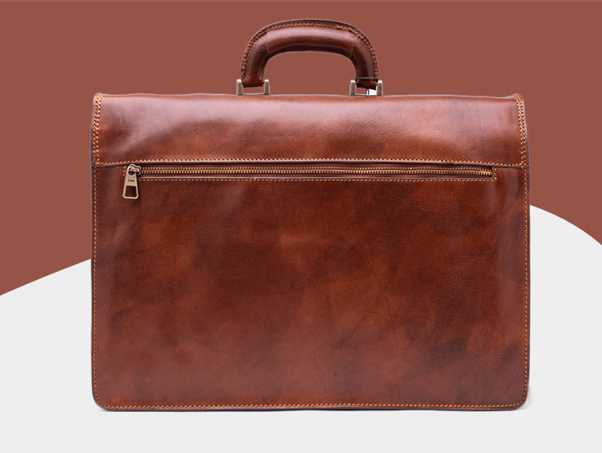 Luxury Italian Leather Briefcase, The Porter